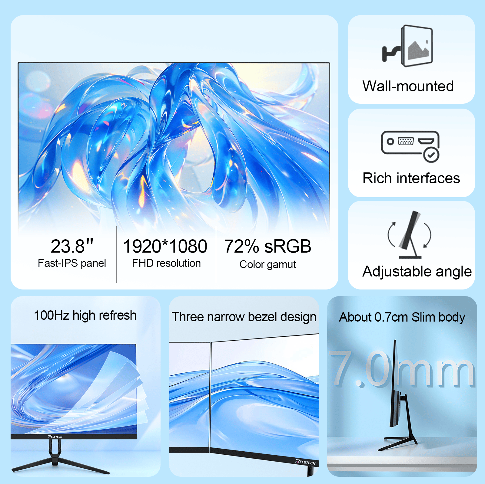 Reletech 100Hz Gaming Monitor R23 Pulse – Reletech AI Vision