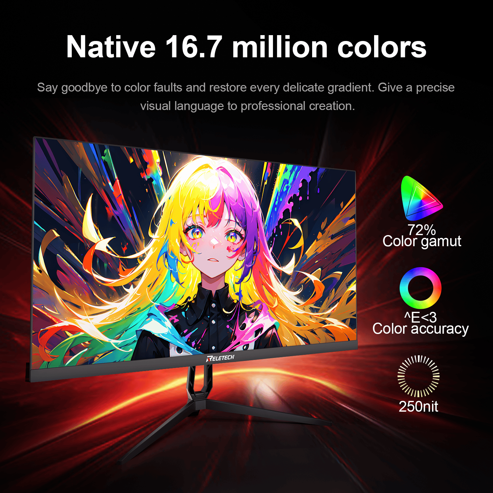 Reletech 180Hz Gaming Monitor R23 Blitz – Reletech AI Vision