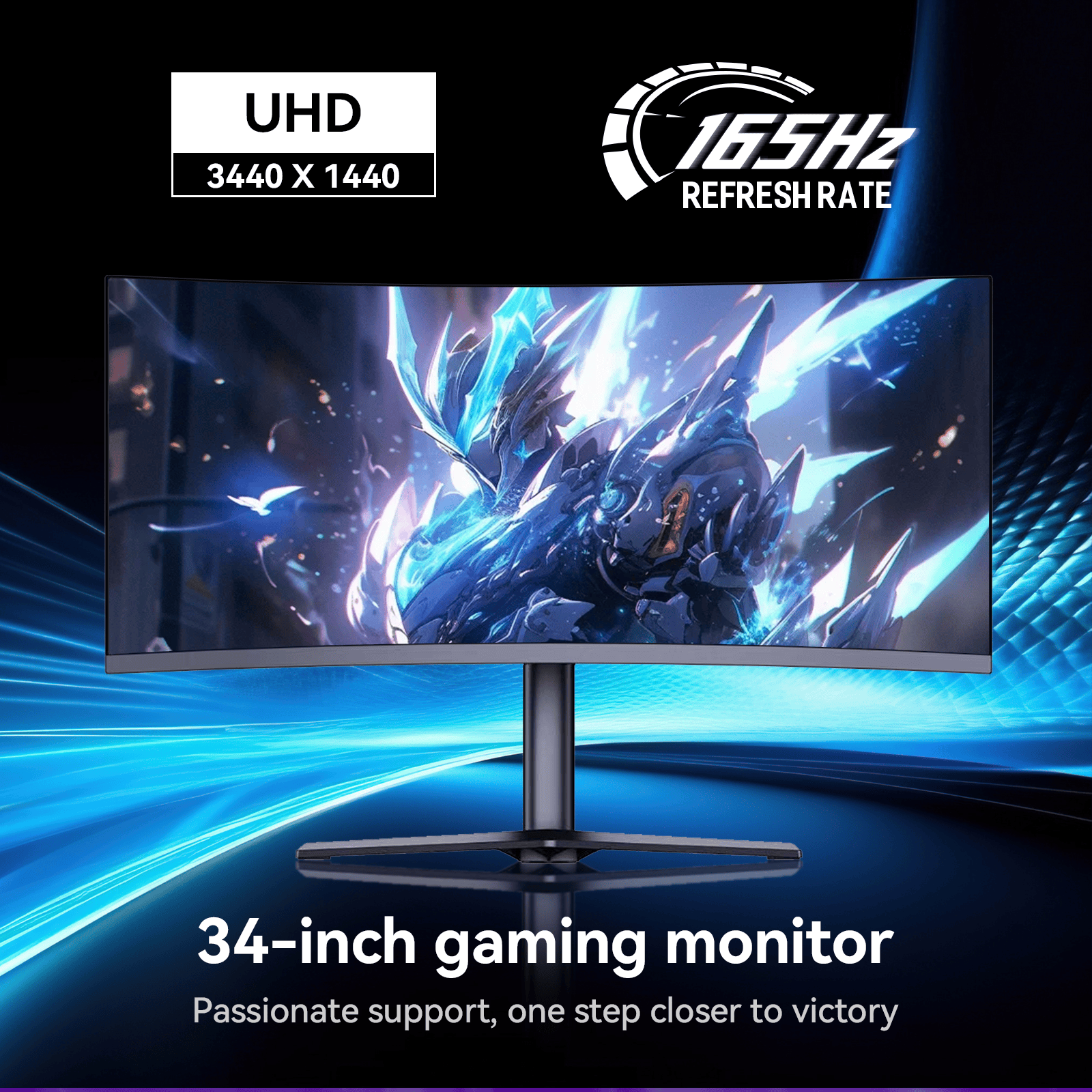 Reletech 4K 165Hz Gaming Monitor G34WQ – Reletech AI Vision